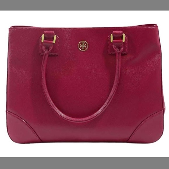 Tory Burch | Bags | Nwt Tory Burch Raspberry Patent Leather Robinson ...